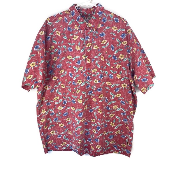 reyn spooner | Shirts | Mens Reyn Spooner Flower Half Button Down Shirt ...